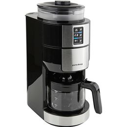 Privileg Kaffeemaschine mit Mahlwerk "CM1121-GS", silber (silberfarben, schwarz), 6, Kaffeemaschinen, Individueller Mahlgrad, programmierbare Kaffeest&auml;rke, Warmhalteplatte