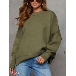 Milan Kiss Pullover in Khaki - 66% | Gr&ouml;&szlig;e L | Damen-pullover-cardigans