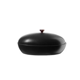 Asa Brottopf Kitchen`art, Schwarz, Keramik, 0 L, oval, 32x16.5x18 cm, L&uuml;ftungsl&ouml;cher, atmungsaktiv, Deckel, K&uuml;chenzubeh&ouml;r, Brotk&auml;sten & -K&ouml;rbe