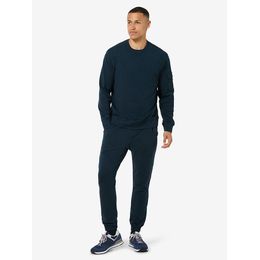 super.natural Pullover "Alpine Brush Crewneck" in Dunkelblau - 64% | Gr&ouml;&szlig;e XL | Herren-plussize