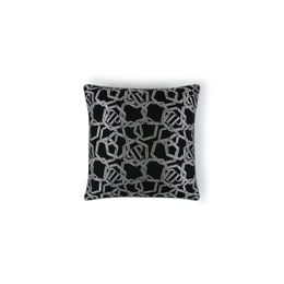 Kissenbez&uuml;ge Philipp Plein "Jacquard Cushion Chains 40x40", 0270, schwarz, silber, 1 Stk., Viskose,Baumwolle,Polyester, Viskose;Baumwolle;Polyester, Obermaterial: 40% Viskose, 35% Baumwolle, 25% Polyester, Kissenbez&uuml;ge