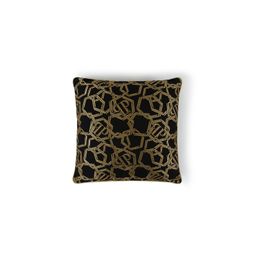 Kissenbez&uuml;ge Philipp Plein "Jacquard Cushion Chains 40x40", 0294, schwarz, lightgold, 1 Stk., Viskose,Baumwolle,Polyester, Viskose;Baumwolle;Polyester, Obermaterial: 40% Viskose, 35% Baumwolle, 25% Polyester, Kissenbez&uuml;ge