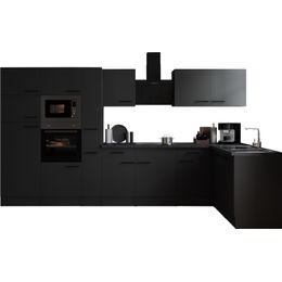 Winkelk&uuml;che respekta "Oliver", k&uuml;che: grau, front: grau matt, korpus: grau matt, arbeitsplatte: granit optik, B:370cm H:205cm T:172cm, Komplettk&uuml;chen-Sets, Breite 370 cm, 90 cm Arbeitsh&ouml;he, in exklusiver Konfiguration f&uuml;r OTTO
