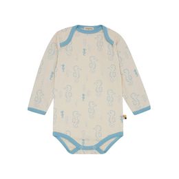 loud + proud Body in Creme/ Hellblau - 47% | Gr&ouml;&szlig;e 50/56 | Baby-bodys