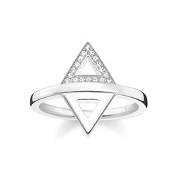 Thomas Sabo Silber-Ring mit Edelsteinen - 69% | Gr&ouml;&szlig;e 52 | Schmuck