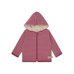 loud + proud Wende-Sweatjacke in Creme/ Rot - 48% | Gr&ouml;&szlig;e 86/92 | Baby-sweatshirts-jacken