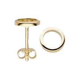 Paar Ohrstecker Jobo "Kreis-Ohrringe 7,5 mm", gold (gelbgold 333), Ohrringe, Damen, 7,5mm, Gelbgold 333, 333 Gold