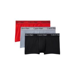 Trunk "LOW RISE TRUNK 3PK", Herren, Gr. XL (54), 3 Stk., bunt, Jersey, Obermaterial: 88% Polyester, 12% Elasthan, Calvin Klein Underwear, k&ouml;rpernah, Unterhosen, mit Logo-Stretchbund