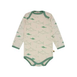 loud + proud Body in Creme/ Gr&uuml;n - 47% | Gr&ouml;&szlig;e 50/56 | Baby-bodys