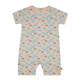loud + proud Spieler in Beige/ Hellblau/ Rot - 48% | Gr&ouml;&szlig;e 86/92 | Babyoveralls