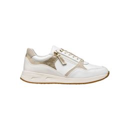 Geox Leder-Sneakers "Bulmya" in Wei&szlig;/ Beige - 52% | Gr&ouml;&szlig;e 37 | Damen-sneakers
