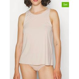 Sloggi 2er-Set: Tops in Beige - 43% | Gr&ouml;&szlig;e M | Damen-tops