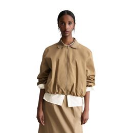 Marc O'Polo Outdoorjacke MARC O'POLO DENIM "aus Organic-Cotton-Mix-Stretch", Damen, Gr. M, smoky pine, Obermaterial: 68% Baumwolle, 27% Polyester, 5% Elasthan. Futter: 100% Viskose, unifarben, Jacken Outdoorjacke