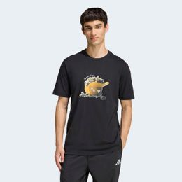 T-Shirt adidas Sportswear "SNACK POPCORN GRAFIK", Herren, Gr. XXL, schwarz, Obermaterial: 100% Baumwolle, Shirts T-Shirt