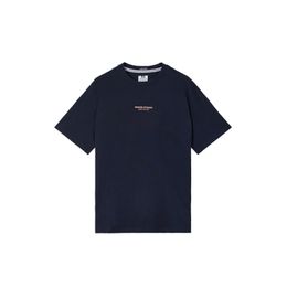 T-Shirt Weekend Offender "MILLERGROVE WO PRINT TEE Herren", Jungen, Gr. L, navy, coral, Jersey, 100% Baumwolle, normal normal, Rundhals, Shirts T-Shirt, T-Shirt Herren, leichtes Kurzarmshirt, Sporttrikot, Outdoor, Sale