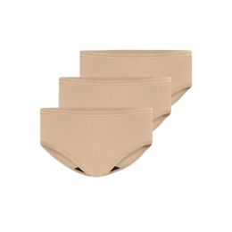 Periodenslip Jockey "Worry Free", Damen, Gr. M, beige, Single Jersey, Obermaterial: 95% Baumwolle, 5% Elasthan, unifarben, k&ouml;rpernah, Unterhosen, Hoher Tragekomfort