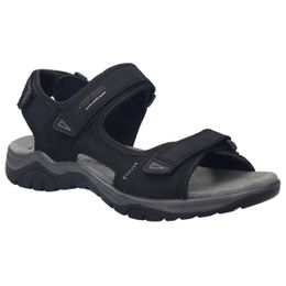 Trekkingsandale Josef Seibel "Arlo 02", Herren, Gr. 41, schwarz, Leder, Basic, Schuhe, Klettsandale, Komfortschuh mit gepolstertem Fu&szlig;bett, G-Weite
