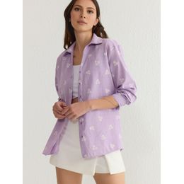 Trendyol Bluse Damen Gr&ouml;&szlig;e XS hellblau / gelb / wei&szlig;