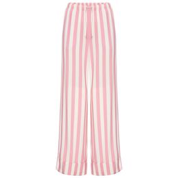 Pyjamahose s.Oliver, Damen, Gr. 34, N-Gr, rosa gestreift, Web, Obermaterial: 100% Viskose, gestreift, ausgestellt lang, Hosen Pyjamahose, mit breitem Aufschlag am Saum