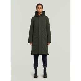 G-Star Raw Parka G-STAR "Vodan 2.0 Long Jacke", Damen, Gr. M, asfalt, Obermaterial: 54% Elastomultiester, 46% Polyester, Jacken Parka