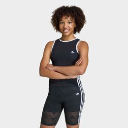 Tanktop adidas originals "3S SL TANK TOP", M&auml;dchen, Gr. 170, schwarz, wei&szlig;, Obermaterial: 93% Baumwolle, 7% Elasthan, Rundhals, Tops Tanktop