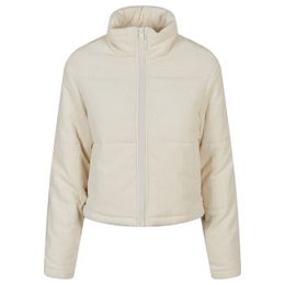 Winterjacke Urban Classics "Urban Classics Damen Ladies Corduroy Puffer Jacket", Damen, Gr. 5XL, sandwei&szlig;, 100% Baumwolle, unifarben, normal, amerikanischer Ausschnitt, Jacken Winterjacke