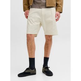 Jack & Jones Chinoshorts JACK & JONES "JPSTTONY RAYE WORKER SHORT MID SN", Herren, Gr. M, N-Gr, antique wei&szlig;, Web, Obermaterial: 100% Baumwolle, unifarben, kniefrei, Hosen Chinoshorts, Baumwolle, 5-Pocket Style