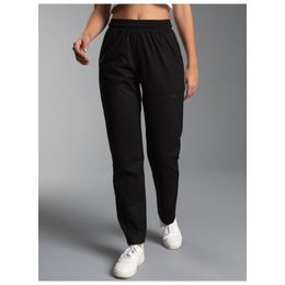 Jerseyhose TRIGEMA "TRIGEMA Hose DELUXE Baumwolle", Damen, Gr. XL, Normalgr&ouml;&szlig;en, schwarz, Single Jersey, 100% Baumwolle, Hosen Jerseyhose