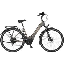 FISCHER BIKE Fischer Fahrrad Unisex FISCHER Fahrrad &raquo;CITA 6.0i 504&laquo; 10 Gang Kettenschaltung Mittelmotor Pedelec, Elektrofahrrad f&uuml;r Damen u. Herren grau