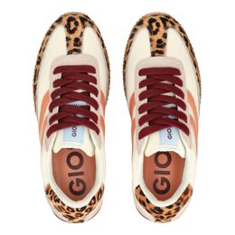 Sneaker Gioseppo "Gioseppo Sneaker Leder/Textil", Damen, Gr. 39, leopard, Leder, Textil, Schuhe Sneaker
