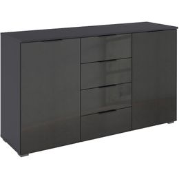 OTTO home Kombikommode &raquo;Sideboard Schubladenkommode AGORDO mit Dekor- oder Hochglanzfront&laquo; in zwei Griff-Farben, Breite 120 cm, vier gro&szlig;e Schubladen,