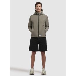 Anorak Khujo "TAIKOO", Herren, Gr. L, gr&uuml;n (graugr&uuml;n), Web, 100% Polyester, unifarben, regular fit h&uuml;ftlang, eingesetzt,mit Riegel elastischer Bund mit Druckkn&ouml;pfen, Jacken