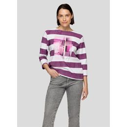 Print-Shirt Rabe "T-Shirt", Damen, Gr. 38, violett, 76%Baumwolle, 16%Polyester, 8%Elastan, gerade, Shirts