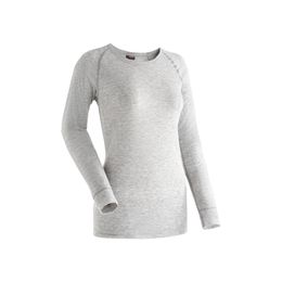 Shirt & Hose Maier Sports "Lena", Damen, Gr. XL, grau (hellgrau), 100% Polyester, KOB Set-Artikel, Damen Ski-W&auml;sche-Set, Funktionsw&auml;sche, Lange Unterhose + Unterhemd