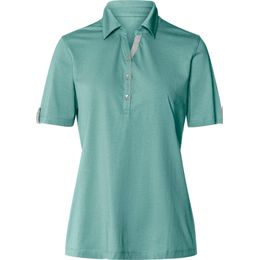 CR&Eacute;ATION L Damen Poloshirt mit Kontrasten salbei Gr&ouml;&szlig;e 42
