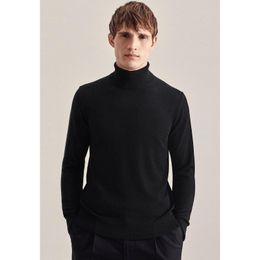 Seidensticker Herren Seidensticker Strickpullover &raquo;Schwarze Rose&laquo; 1/1 Rollkragen Uni schwarz XL