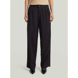 G-Star Raw Chinohose G-STAR "Pleated Chino", Damen, Gr. 24, L&auml;nge 30, dk schwarz gd, Obermaterial: 90% Viskose, 10% Polyester, Hosen Chinohose