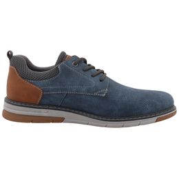 Sneaker Tom Tailor "Dylan", Herren, Gr. 40, blau, Lederimitat, Textil, Schuhe Sneaker, Freizeitschuh, Halbschuh, Schn&uuml;rschuh mit Kontrastbesatz an der Ferse