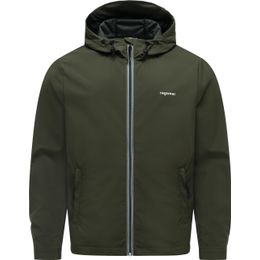 Softshelljacke Ragwear "Shellwie Bonded", Herren, Gr. L (52), schwarz olive, Softshell, Obermaterial: 100% Polyester, gerade h&uuml;ftbedeckend, hoch geschlossener Ausschnitt, &Auml;rmel ohne &Auml;rmelschlitz Windstopperb&uuml;ndchen mit Windstopper, Jacken Softshelljacke, wasserdichte Herren &Uuml;bergangsjacke mit Kapuze