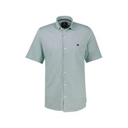 Kurzarmhemd Lerros "1/2 Hemd mit Minimalprint, grosse Gr&ouml;&szlig;en", Herren, Gr. 5XL, extraweit, mint water, 100% Baumwolle, Hemden