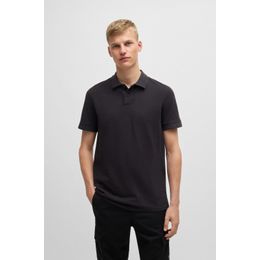 Poloshirt BOSS Orange "Prime", Herren, Gr. XXL, schwarz (001_schwarz), Jersey, Obermaterial: 100% Baumwolle, unifarben, regular fit h&uuml;ftlang, hoch geschlossener Ausschnitt, eng elastischer Bund, Shirts, mit Polokragen