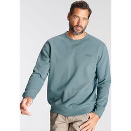 MAN'S WORLD Man's World Herren Sweatshirt, Langarm, Basic-Stil, unifarben, Rundhalsausschnitt blau XL (56/58)