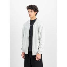 Bomberjacke Alpha Industries "Studio Edition Fleece Bomber", Herren, Gr. L, grau (pastel grau melange), Obermaterial: 80% Baumwolle, 20% Polyester, Jacken Bomberjacke
