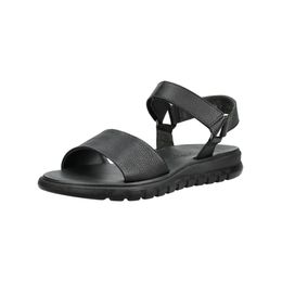 Riemchensandale Paul Green "Paul Green Sandalen Leder", Damen, Gr. 39, schwarz, Leder, Schuhe Riemchensandale