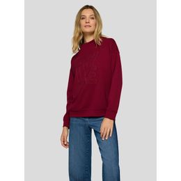 Sweatshirt Rabe "Sweatshirt", Damen, Gr. 42, rot, 48%Polyester, 47%Viskose, 5%Elastan, unifarben, gerade, Sweatshirts Sweatshirt