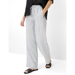 Culotte Brax "Style FARINA", Damen, Gr. 44L88, Langgr&ouml;&szlig;en, grau, Web, 100% Leinen, Hosen Culotte