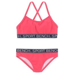 Bench. M&auml;dchen Bustier-Bikini &raquo;Yva Kids&laquo; in sportlichem Design und Farben pink 122/128, N-Gr