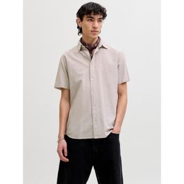 Jack & Jones Jack & Jones Damen Kurzarmhemd &raquo;JJEBREEZE LINEN BLEND SHIRT S/S SN&laquo; mit Leinen XXL, N-Gr