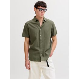 Jack & Jones Jack & Jones Damen Kurzarmhemd &raquo;JJEBREEZE LINEN BLEND SHIRT S/S SN&laquo; mit Leinen XL, N-Gr