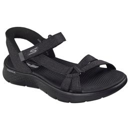 Skechers Damen Sandale &raquo;GO WALK FLEX SANDAL-ILLUMINATE&laquo; Sandalette, Trekking Sandale mit Gogo Mat Fu&szlig;bett schwarz 40